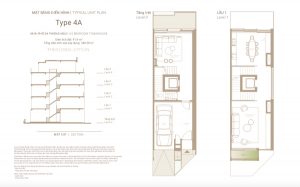 Layout Nhà Phố Soho loại 4A-4B - The Global City