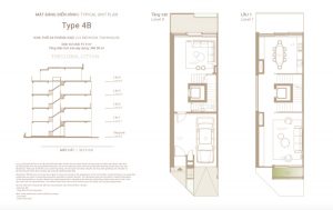 Layout Nhà Phố Soho loại 4A-4B - The Global City