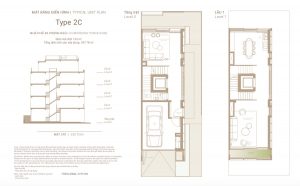 Layout Nhà Phố Soho 2A-2B-2C-2D - The Global City